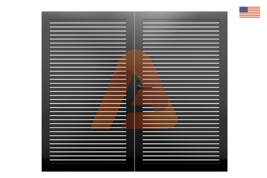Double Swing Pedestrian Gate - Aluglobusfence.com-