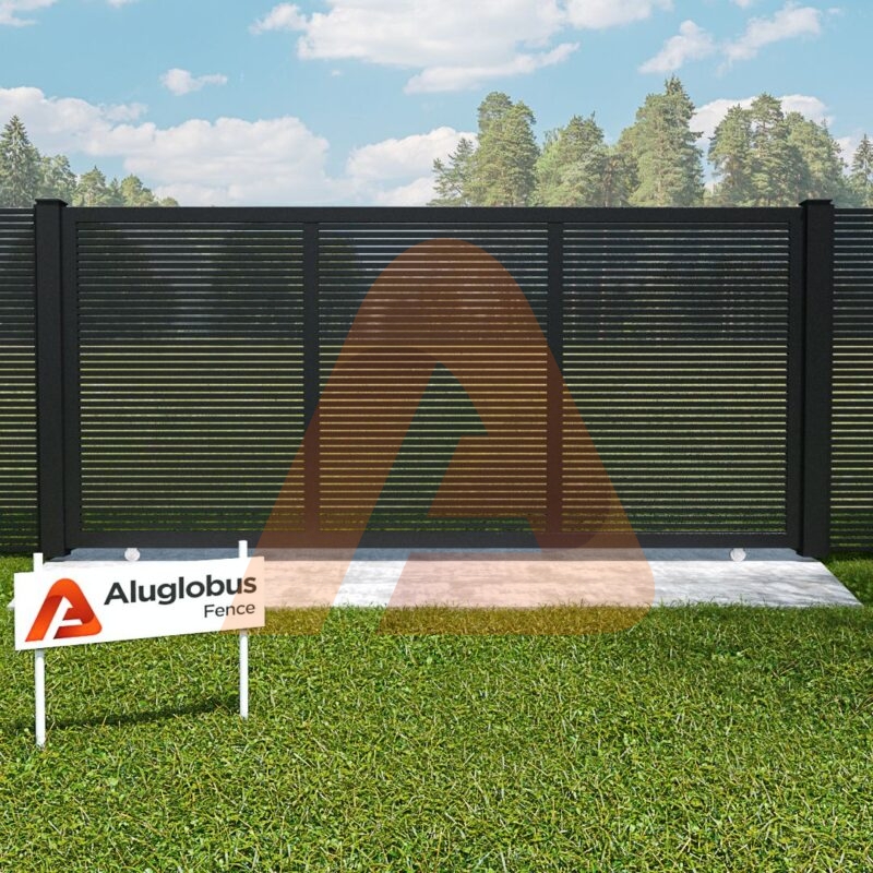 Alu20 SLAT 12′ x 6′ Horizontal Sliding Gate Kit (HD S.G GATE)